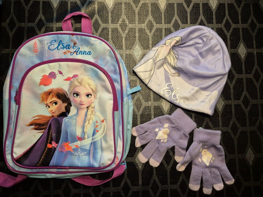 FROZEN Anna und Elsa Rucksack/Mütze/Handschuhe | Kaufen auf Ricardo