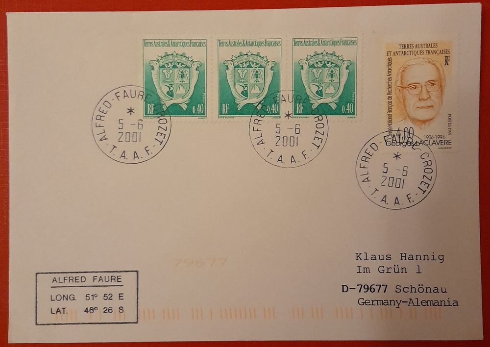 Polarbriefe,TAAF, Alfred Faure-Crozet 2001, | Kaufen auf Ricardo