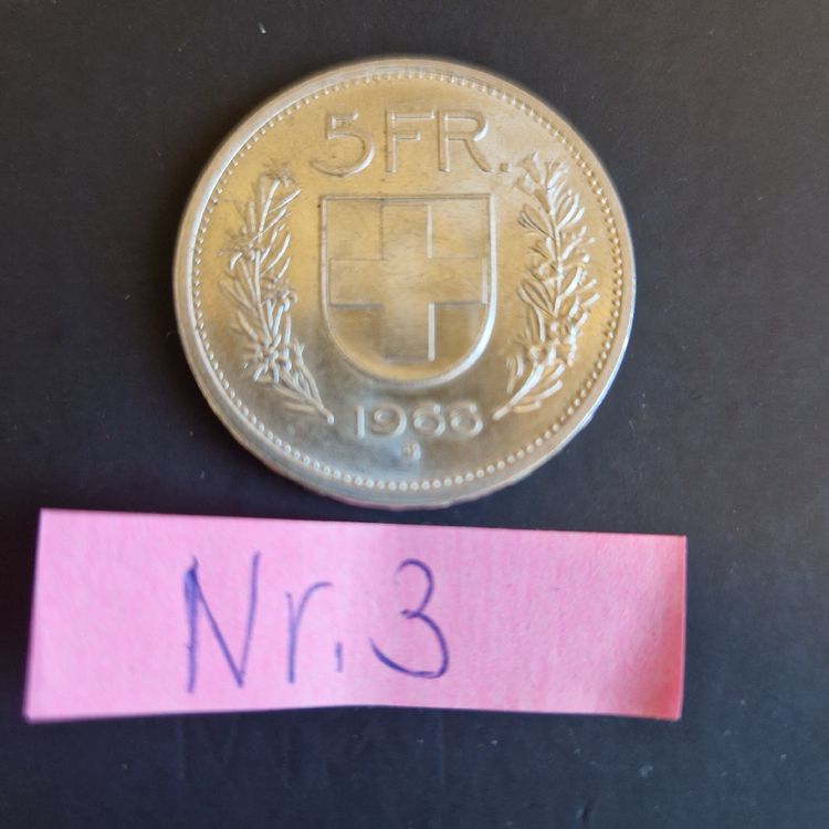 Silbermünze 5 Franken 1966 B, CH Schweiz (Gebraucht) in Stans für CHF 10 – mit Lieferung auf ...