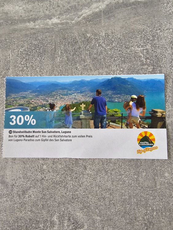 Gutschein 30 %Standseilbahn Monte San Salvatore Lugano (Neu (gemäss Beschreibung)) in ...