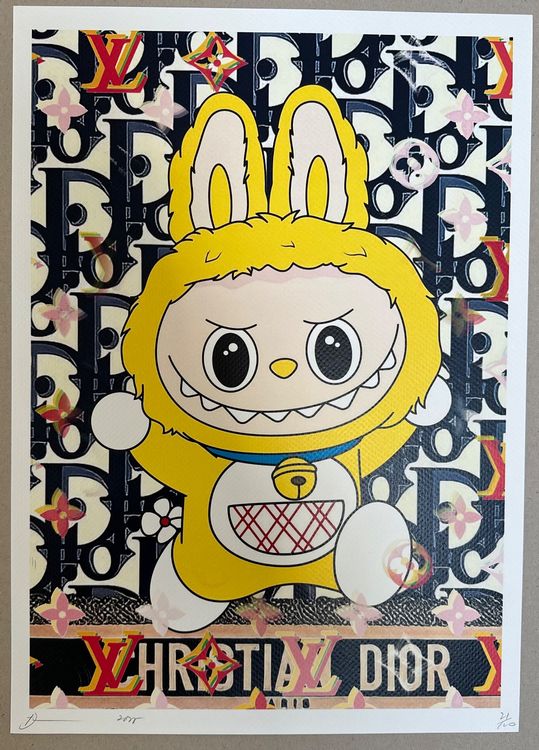 Death: Dior Labubu, POP Art, signiert 21/100 (Neu (gemäss Beschreibung ...