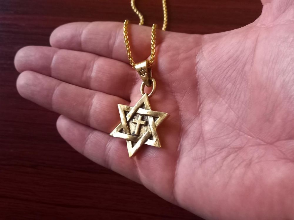 5x Halskette jüdischem Stern Israel - Collier étoile Israel (Neu und ...