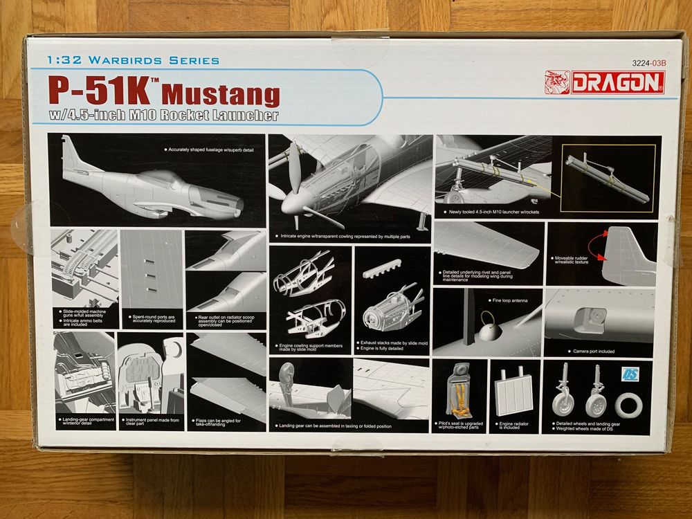Dragon 1/32 P-51K Mustang w/4.5 inch M10 Rocket Launcher (Gebraucht) in ...