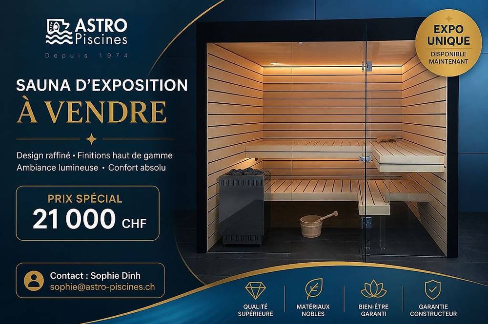 Sauna Küng haut de gamme Modèle expo 21000 CHF installé (Neu und ...