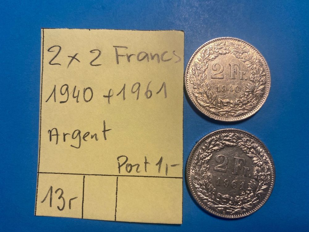 2 X 2 FRANCS 1940 - 1961. ARGENT | Kaufen auf Ricardo