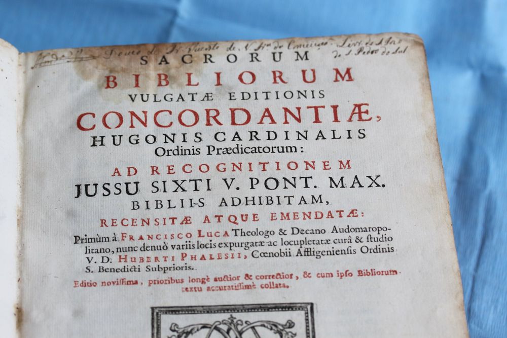 Sacrorum Bibliorum Vulgatae Concordantiae Hugonis um 1750 | Kaufen auf ...