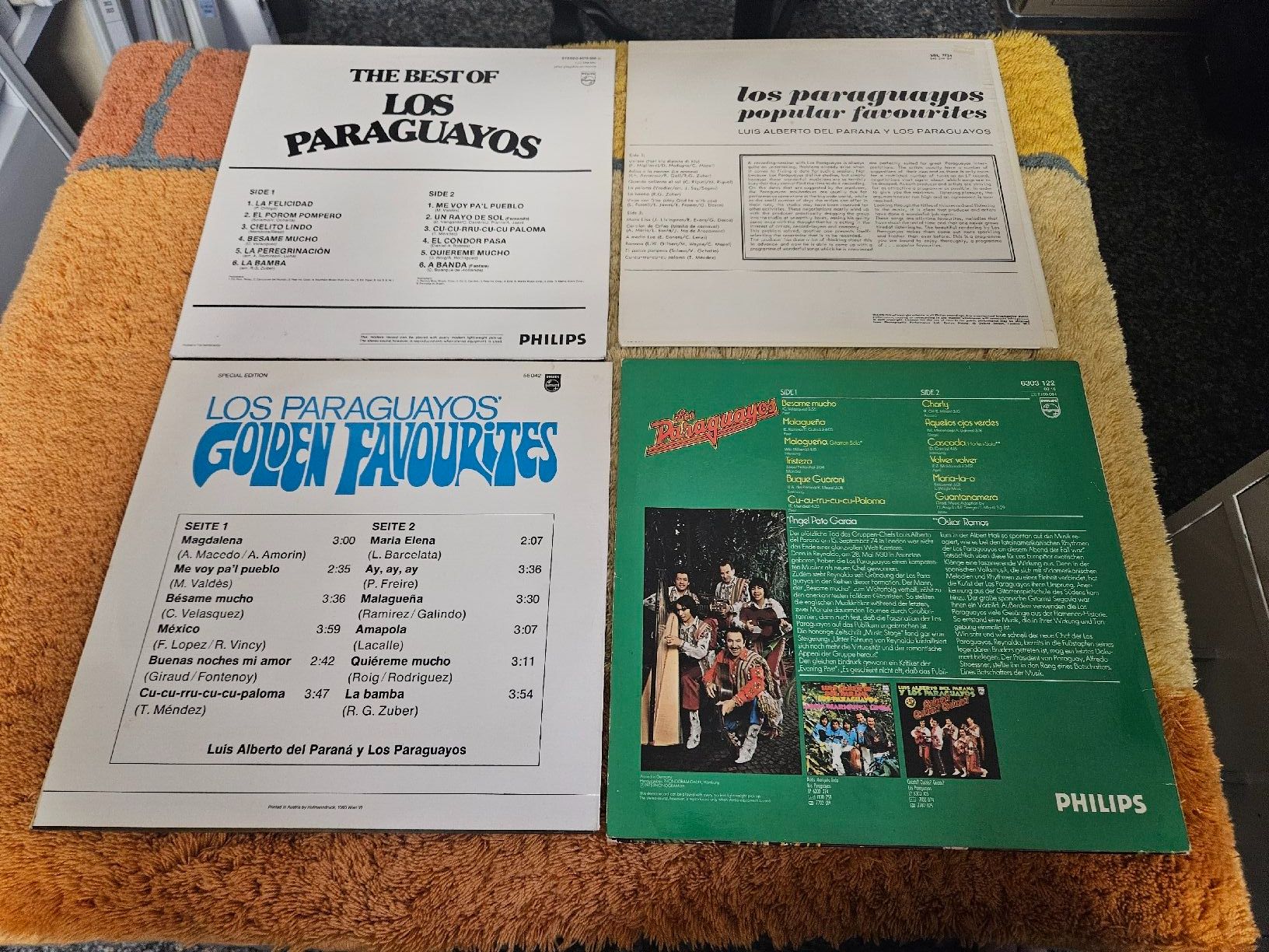 Los Paraguayos 4 neuwertige Lp's / Cover alle vg (4) (Nuovo (secondo la ...