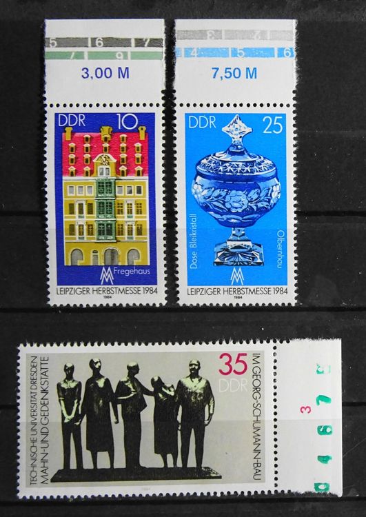 DDR 1984, 3 Werte **postfrisch (Neu und originalverpackt) in Haslen für CHF 0.3 – mit Lieferung ...