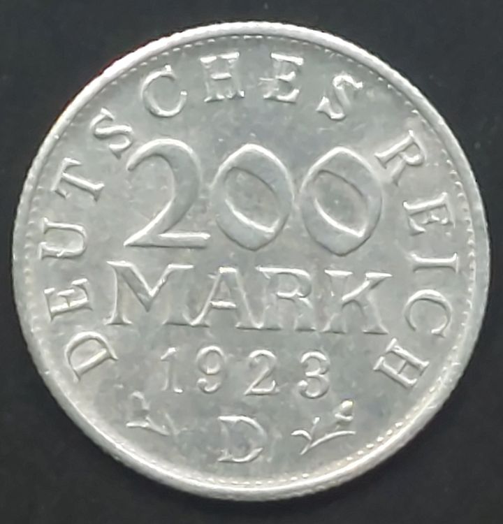 1923 200 Mark Deutsches Reich "Weimarer Republik" D (Gebraucht) in ...