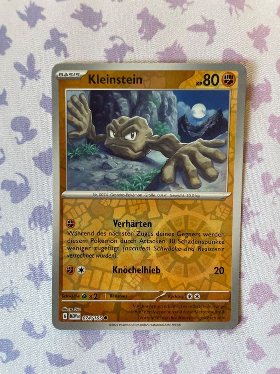 Kleinstein 074/165 reverse Holo - Pokemon 151 DE | Kaufen auf Ricardo