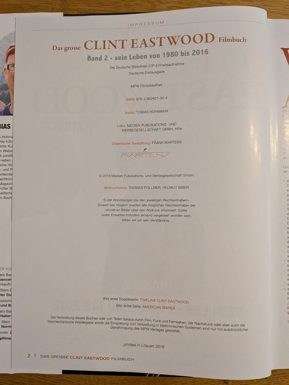Das grosse Clint Eastwood Buch: Band 1&2 (Gebraucht) in Port für CHF 99 ...