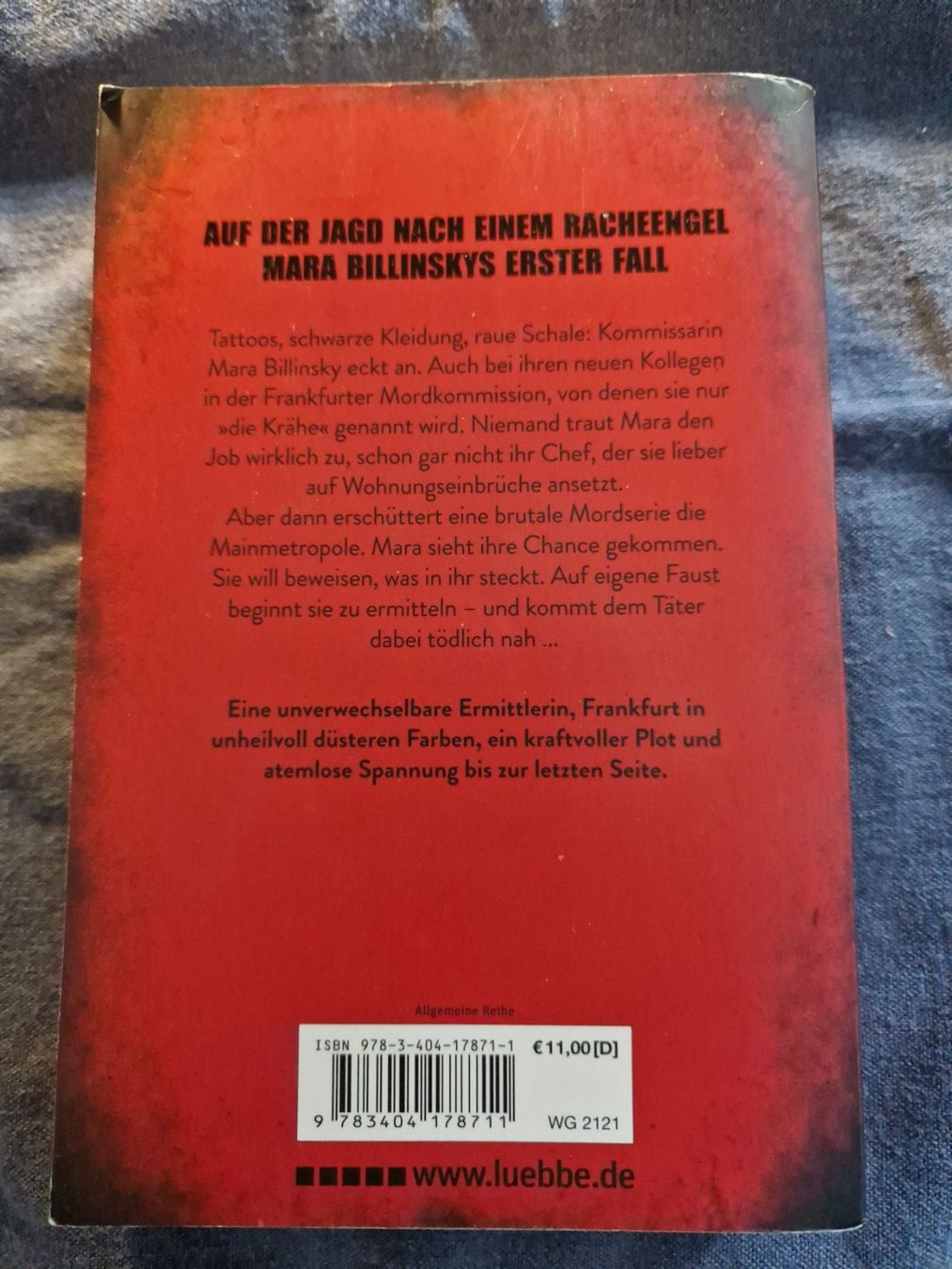 Leo Born Blinde Rache Mara Billinsky 1 Frankfurt Thriller (Gebraucht ...