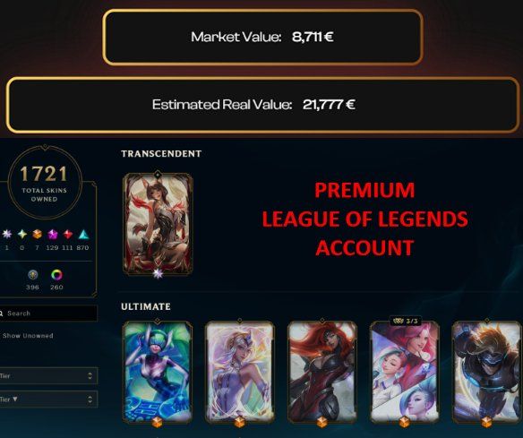 League of Legends | Maxed out Account EUW | 1721 Skins (Gebraucht) in ...