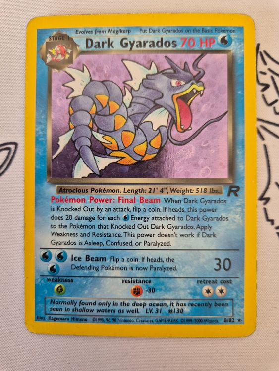 2000 Pokemon Team Rocket Holo Dark Gyarados #8 | Kaufen auf Ricardo