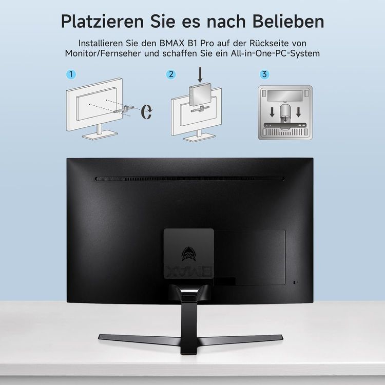 Leiser Lüfterloser Mini PC N4000 8GB RAM 128GB Speicher (Neu und ...