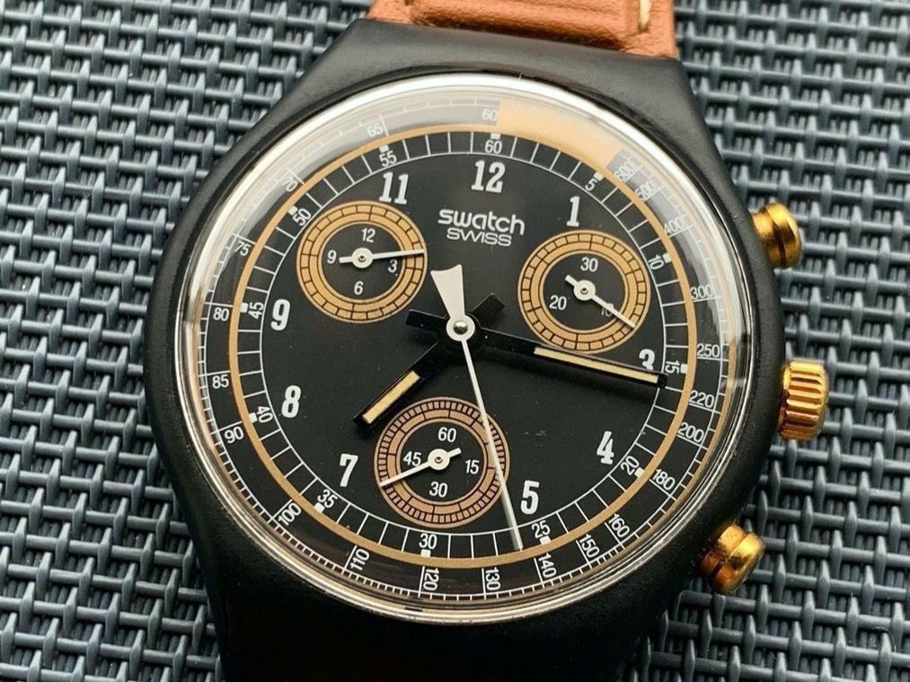 SWATCH*CHRONO*SCB104*SAND STORM*NEU*1990*VAR.OHNE KM/H*RAR (Neu (gemäss ...