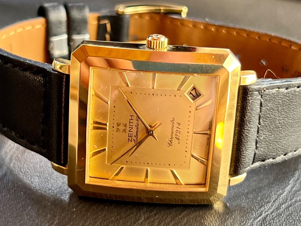 Zenith Elite 670 Chronometer Square 18k Gold Full Set | Kaufen auf Ricardo