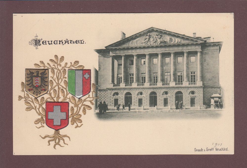 NEUCHÂTEL - Hôtel de Ville - Blasons | Kaufen auf Ricardo