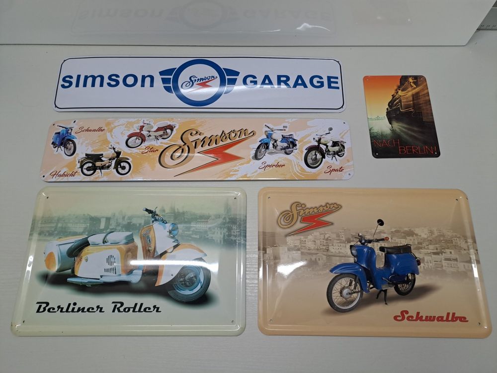 DDR Vintage Blechschilder Simson etc (Neu (gemäss Beschreibung)) in ...