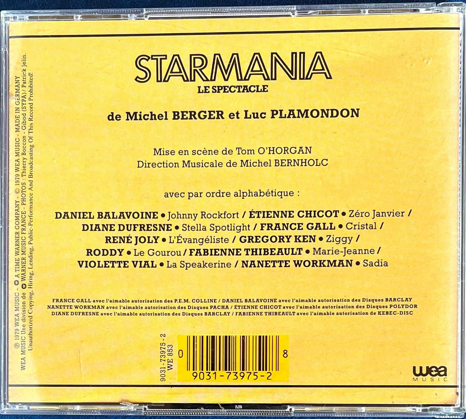 CD Michel Berger & Luc Plamondon – Starmania (Mogador 94) (D'occasion ...