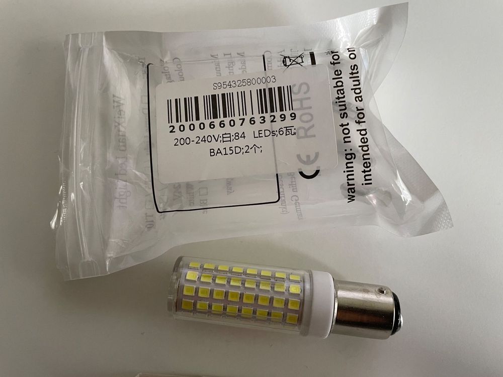 Leuchtmittel LED LIGHT ba15d/b15/b15d 6W 100W (Neu und originalverpackt ...
