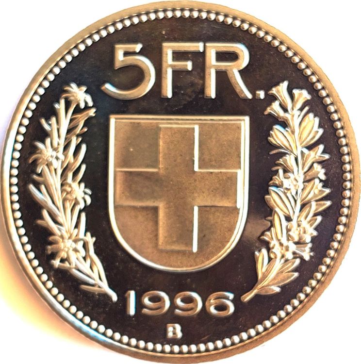 5 Franken 1996 stgl. (Neu (gemäss Beschreibung)) in Arch für CHF 15 – mit Lieferung auf Ricardo ...