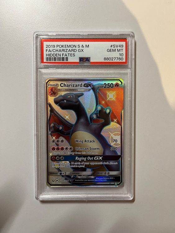 2019 Pokemon S & M Fullart Charizard GX Hidden Fates PSA 10 | Kaufen ...