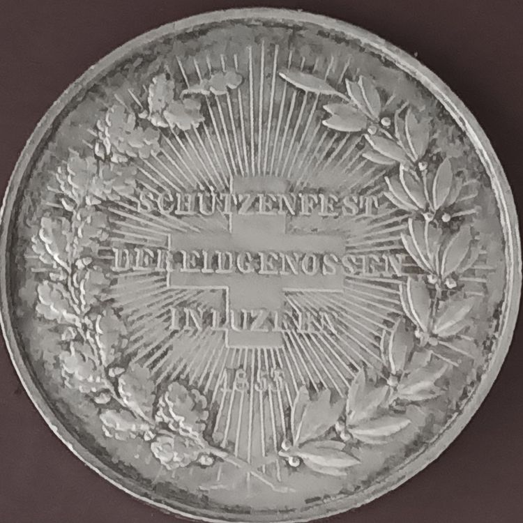 Medaille Eidg. Schützenfest 1853 in Luzern. (Gebraucht) in Neuenegg für CHF 92 – mit Lieferung ...