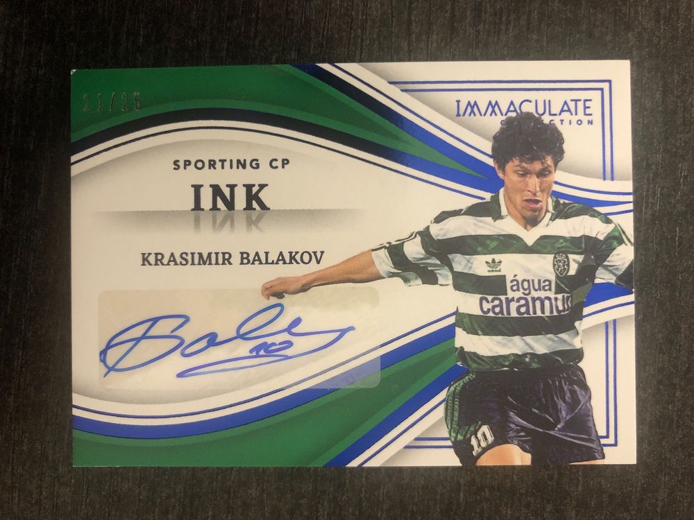 Panini Immaculate Krasimir Balakov Sporting Autogramm /25 (Gebraucht ...