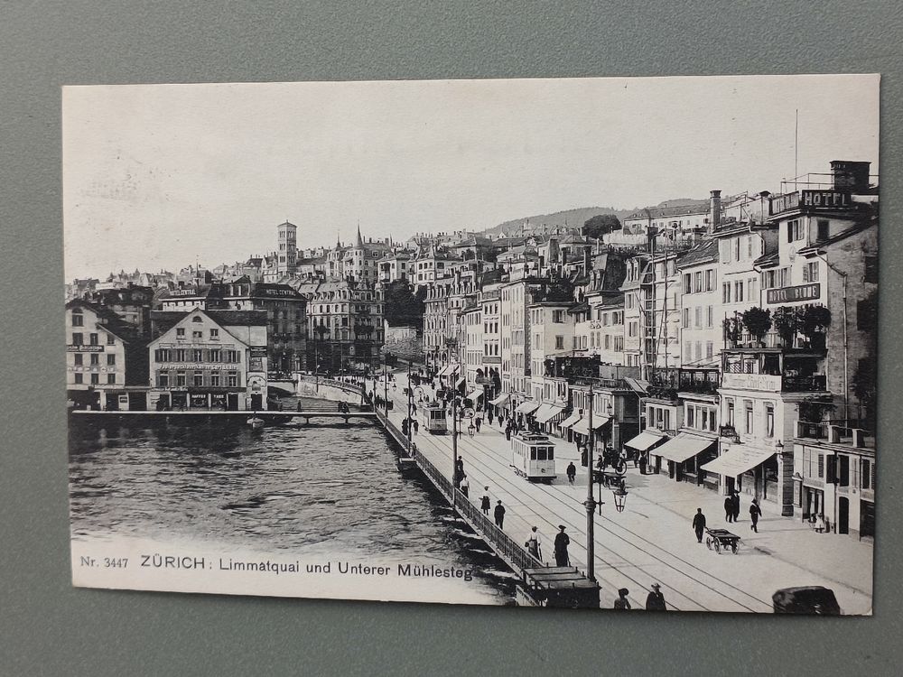 Alte PK / Zürich Limmatquai und unterer Mühlesteig - 1908 (Gebraucht) in Brugg AG für CHF 15 ...
