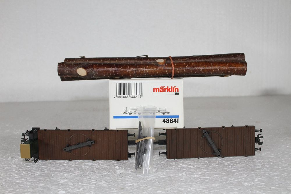 Märklin 48841 Drehschemelwagen Set mit Holzladung (Gebraucht) in ...