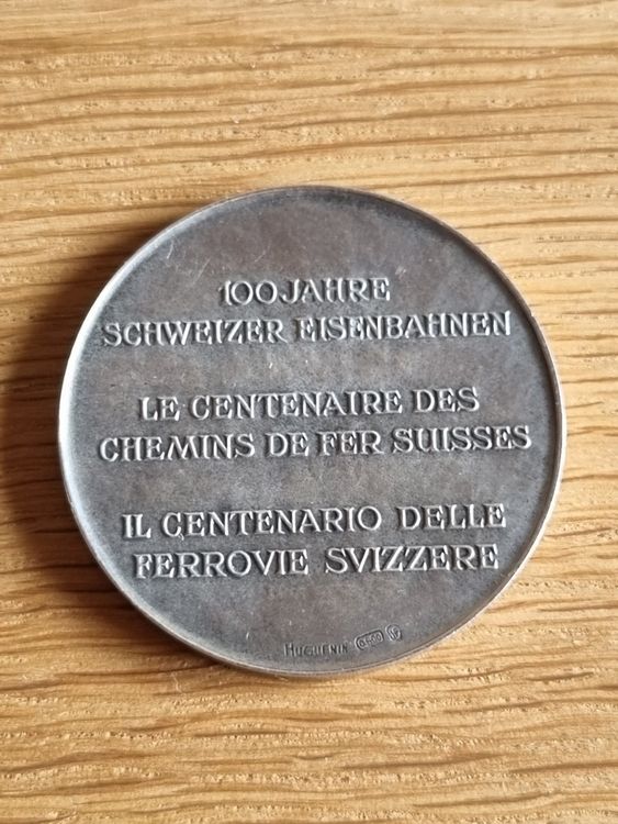 Silbermedaille 100 Jahre Schweizer Eisenbahnen 1847 - 1947 | Kaufen auf Ricardo