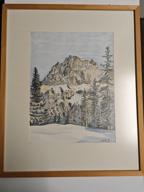 N30 Gemälde Hans Fischer original signiert Winter Landschaft (Gebraucht) in Toffen für CHF 50 ...