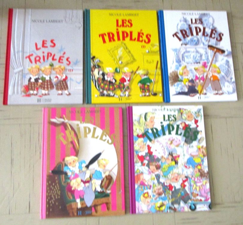 VINTAGE 5 LIVRES LES TRIPLÉS N° 1-2 -3 -4 -5 NICOLE LAMBERT (Neu (gemäss Beschreibung)) in Chêne ...