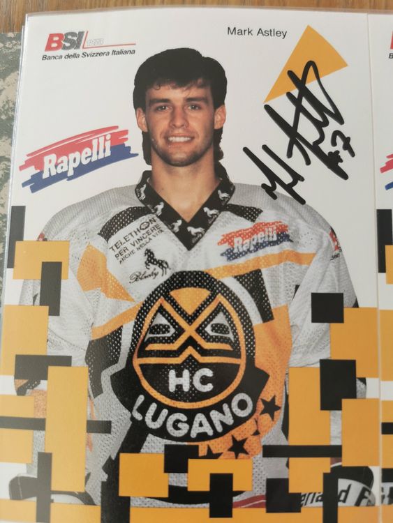 HC Lugano Mark Astley Autogrammkarte signiert (Gebraucht) in Spiez für ...