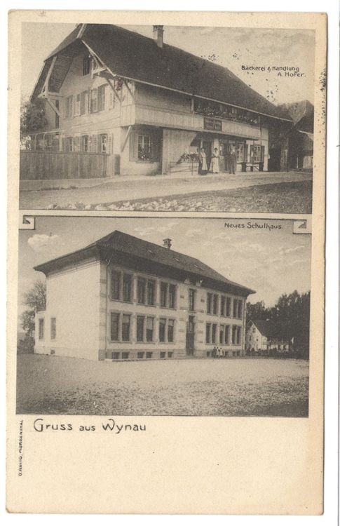 Zweibildkarte 'Gruss aus Wynau !' (Gebraucht) in Kerns für CHF 9 – mit ...