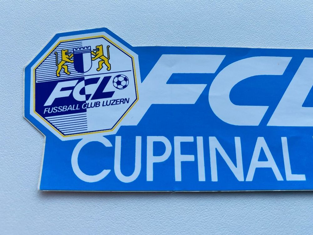 FCL Cupfinal 1992 Original Kleber Sticker FC Luzern RAR (Gebraucht) in ...