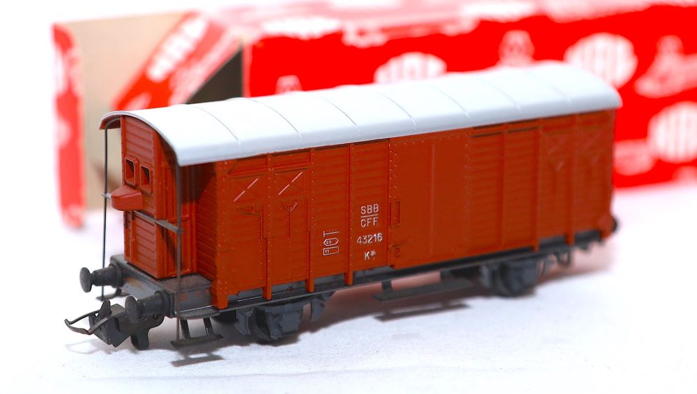 BRAUNER K3 GEDECKTER WAGEN SBB VON HAG GANZ METALL(E) (Neu und ...