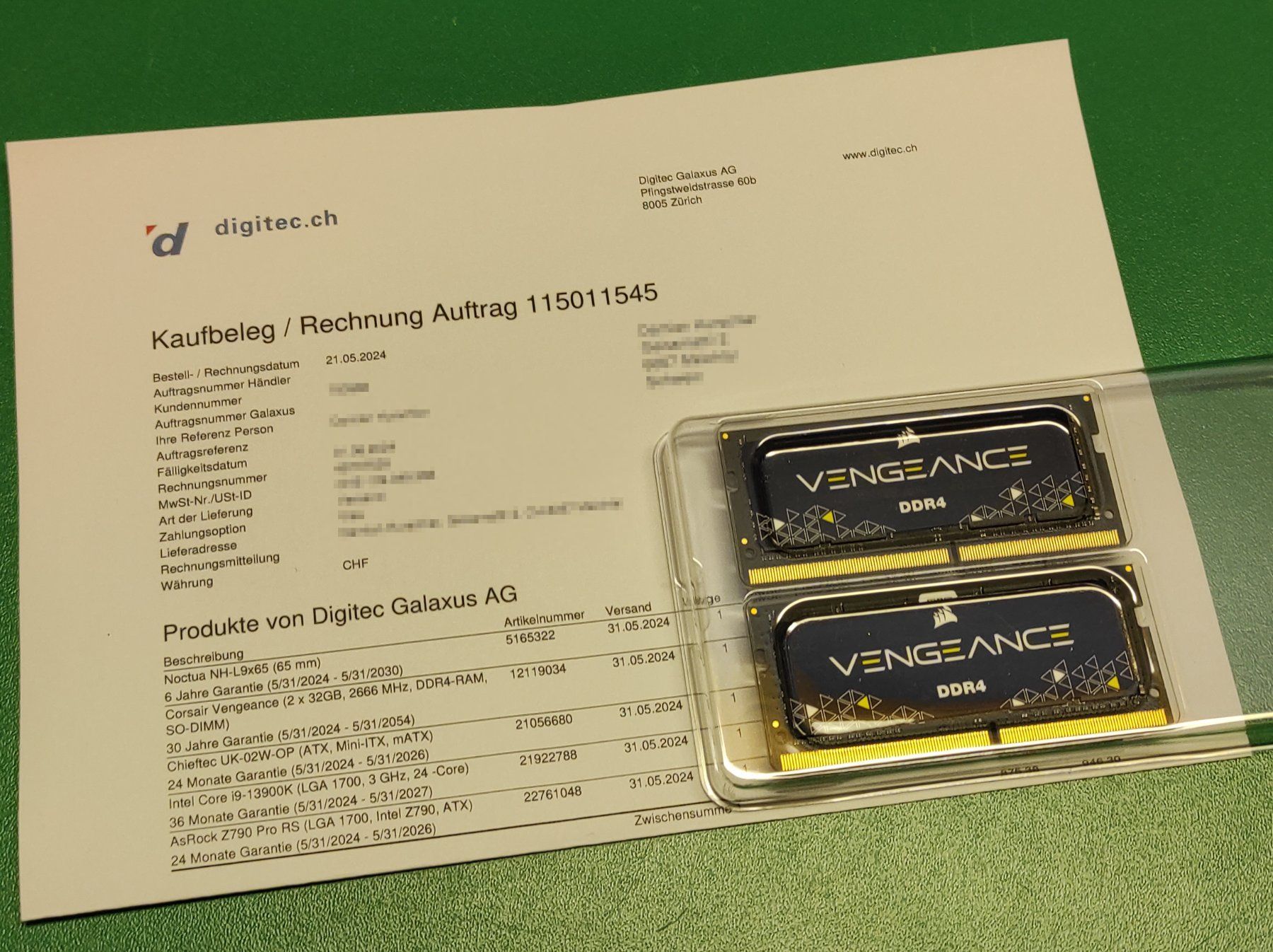 Corsair Vengeance DDR4 64GB, 2x32GB, 2666MHz - SO-DIMM (Gebraucht) in ...