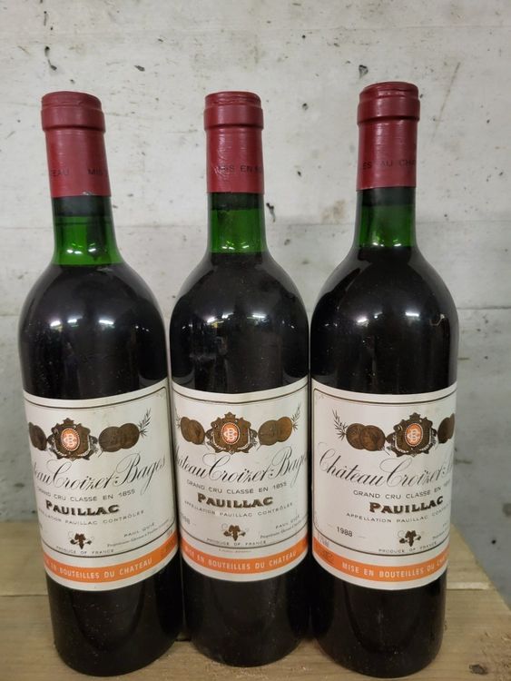 3 Flaschen Chateau Croizet Bages 1988 (Gebraucht) in Untersiggenthal für CHF 50 – mit Lieferung ...