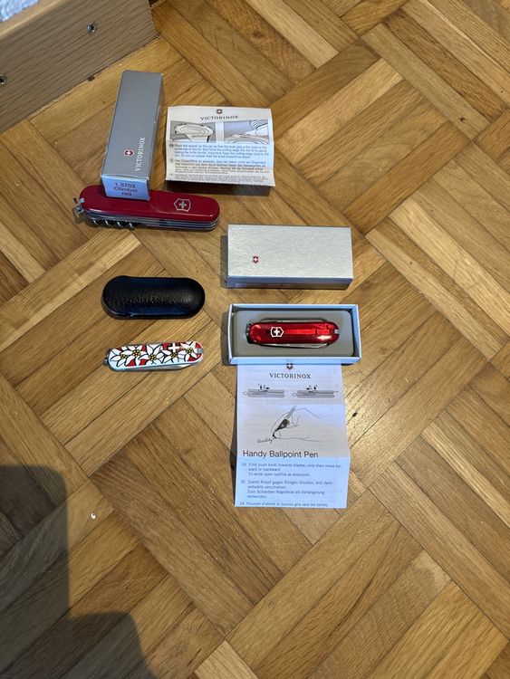 3x Victorinox, Climber, Edelweiss und Handy Ballpoint Pen (Neu (gemäss ...
