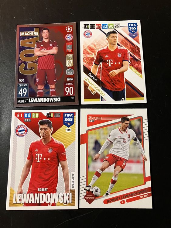 Lewandowski Base Lot 4x Sammelkarten Panini Topps Cards | Acheter sur ...