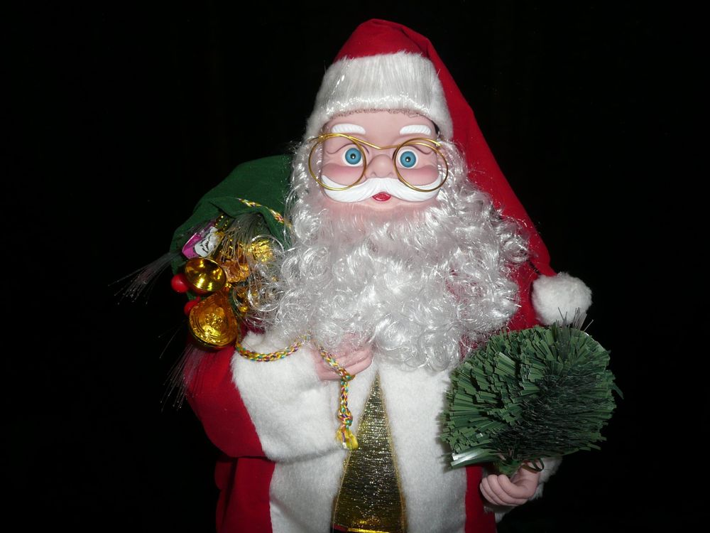 Samichlaus Nikolaus Santa Claus Fiber Optic LED 58 cm hoch (Neu (gemäss ...