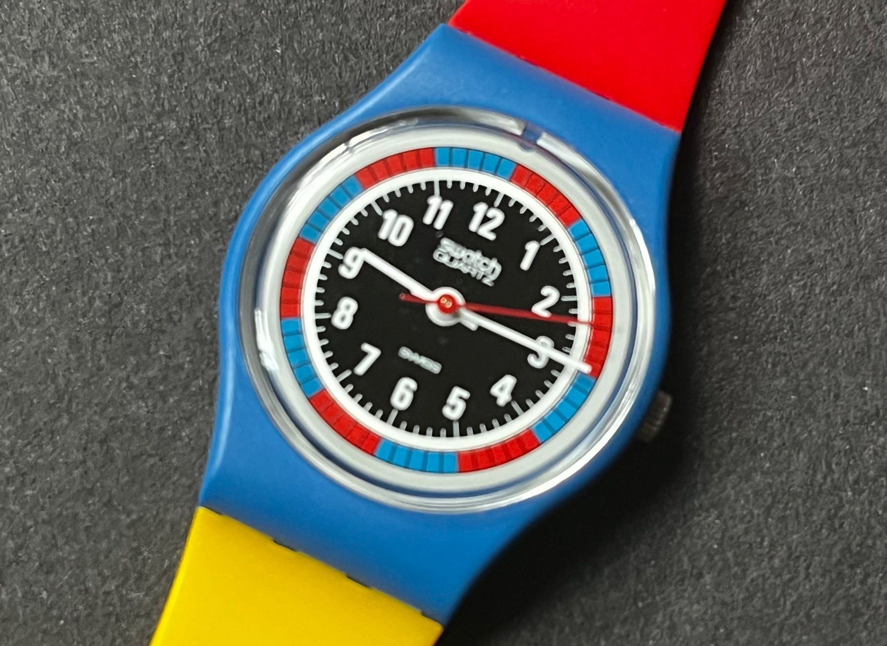 Swatch Lady Tri-Color-Racer LS102 1985 sehr selten - Dummy (Neu (gemäss ...