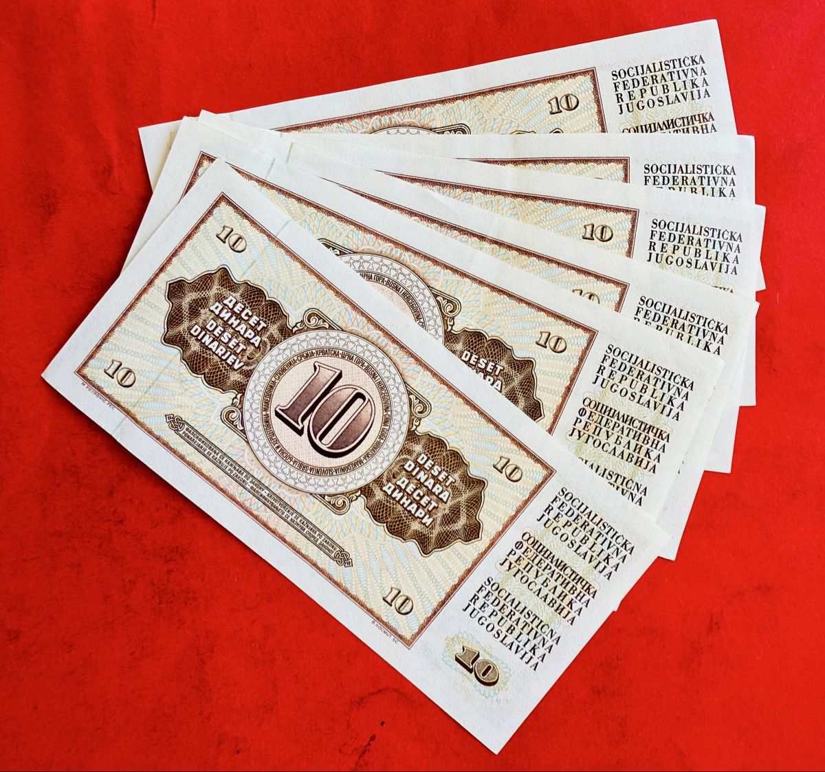 10 Dinar 1968 Banknoten 6xStück Bankfrisch (Gebraucht) in Langrickenbach für CHF 45 – mit ...