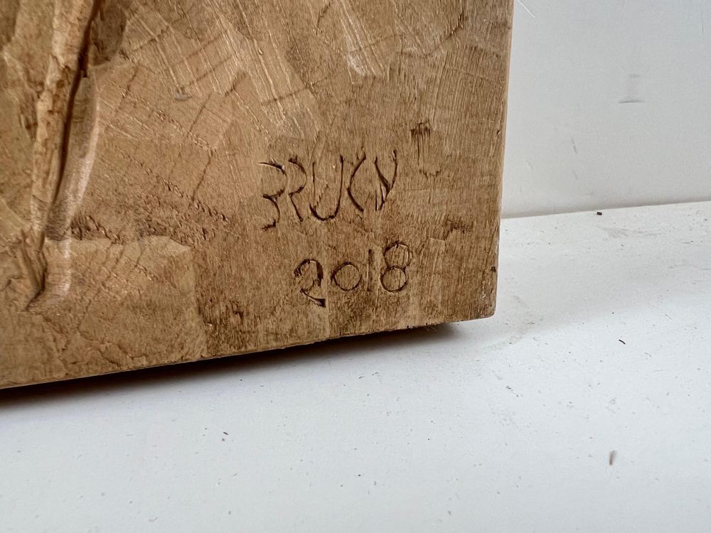 Art Brut Relief Holz Geschnitzt Portrait Signiert. | Kaufen auf Ricardo