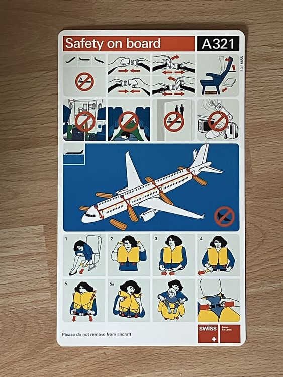 Swiss International A321 Safety Card (Gebraucht) in Zürich für CHF 7 ...