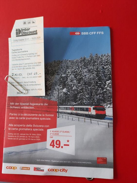 carte journalière CFF - Interdiscount (Neu und originalverpackt) in LA ...