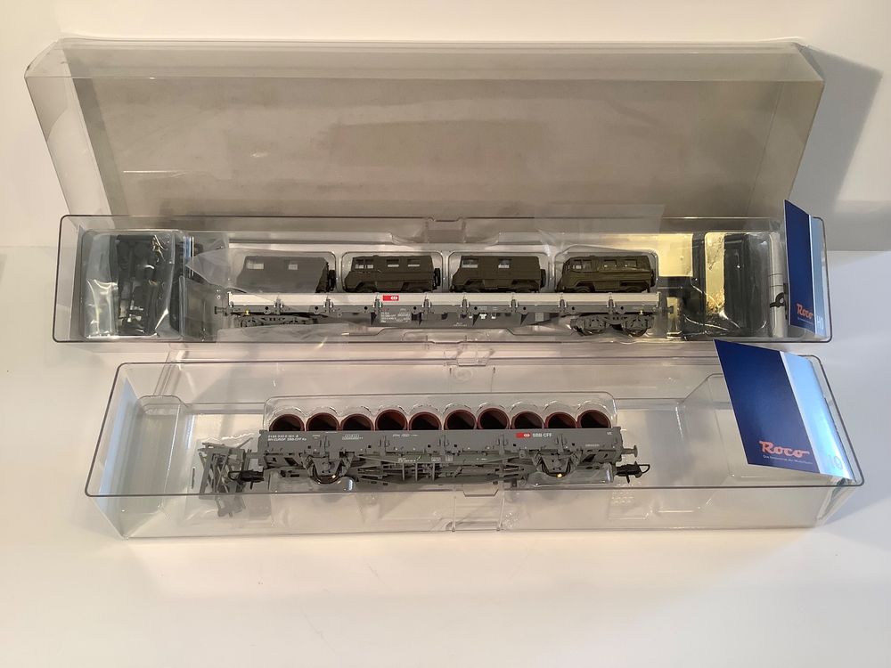 Roco 67002 : SBB Militär-Wagenset Ks und Res, GS. Neu | Kaufen auf Ricardo