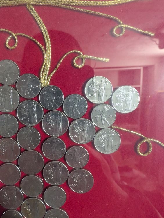 Vintage Wandbild mit italienischen Lire Münzen (Gebraucht) in ...
